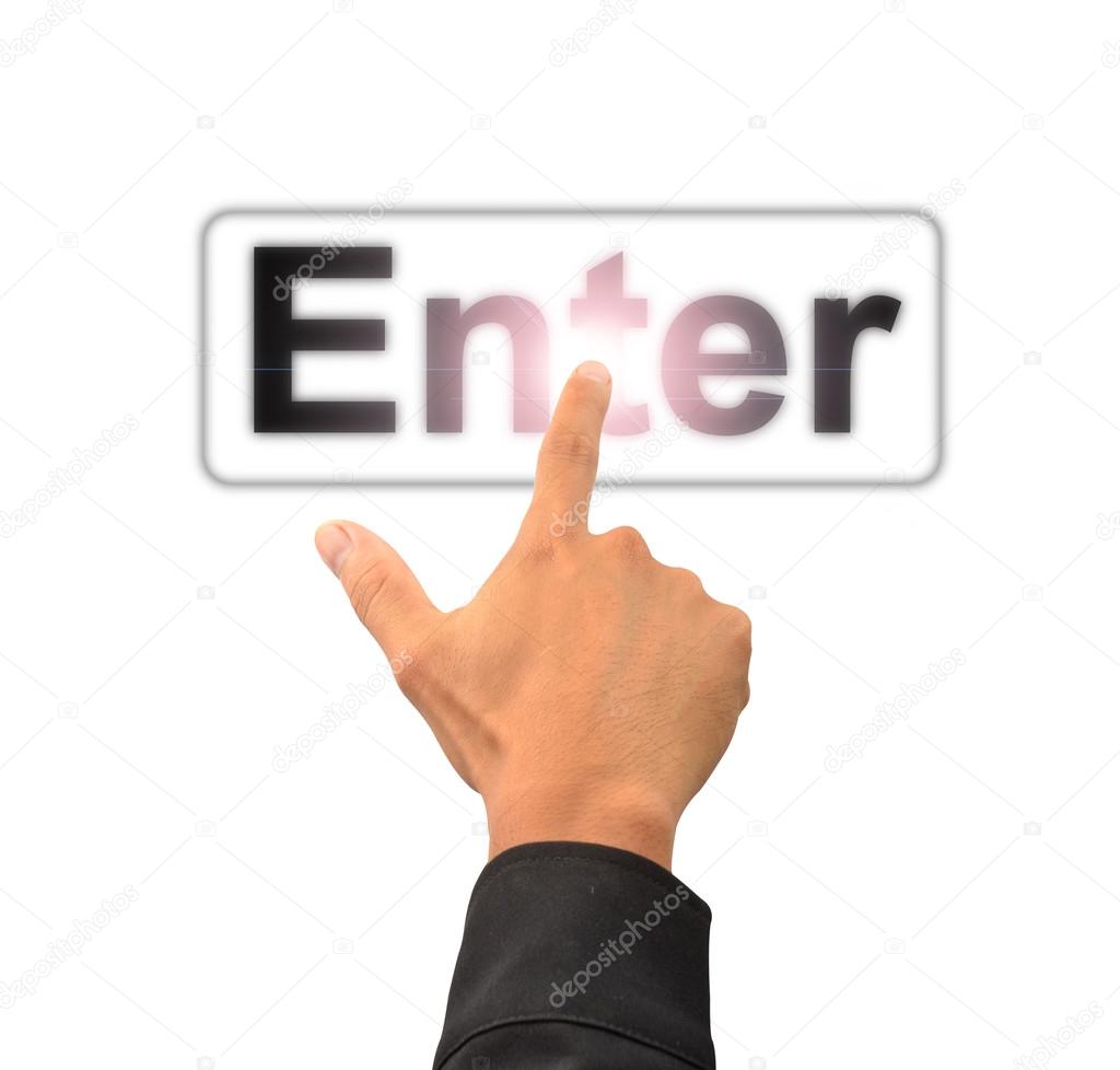 Finger push enter button Stock Photo by ©anankkml 28708741
