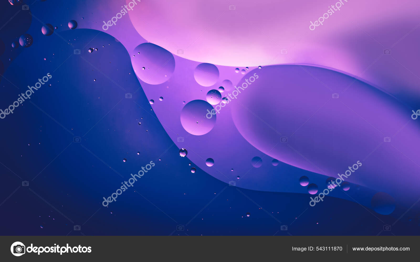Oil with bubbles on neon background. Abstract space background. — Stock ...