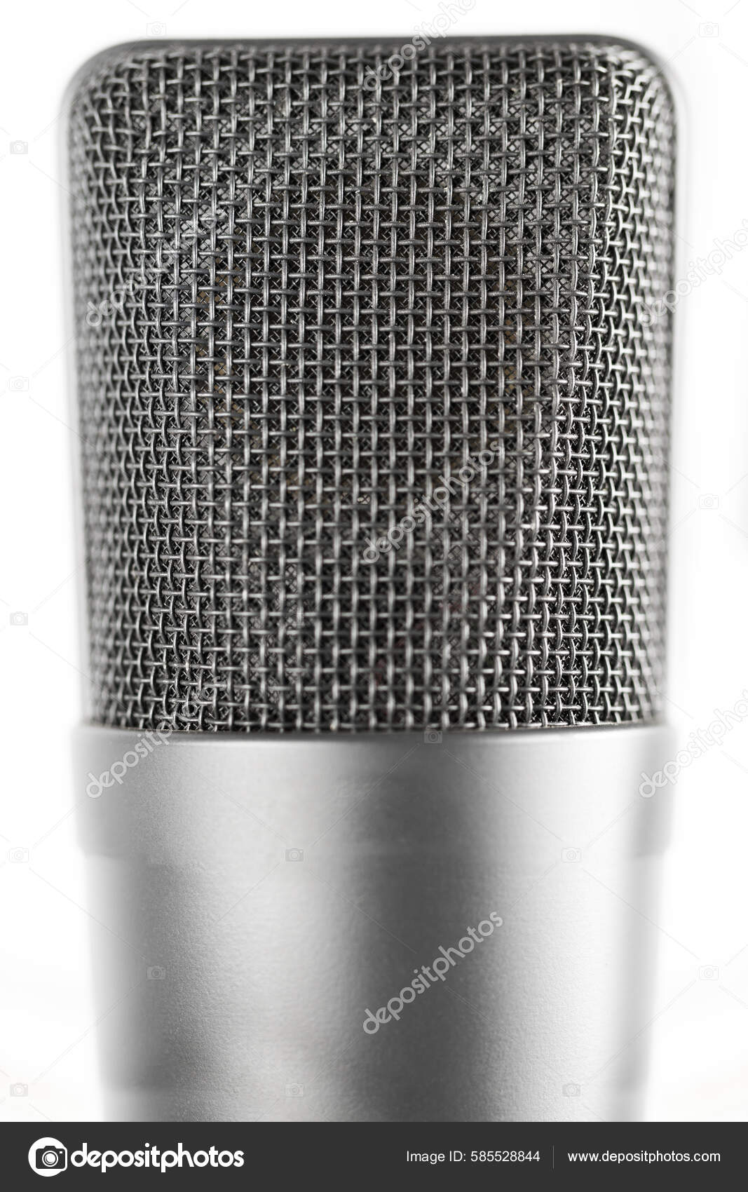 Professional Large Diaphragm Microphone Front View — Stock Photo ...