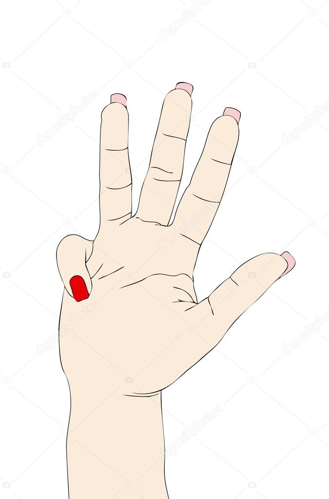 Signs and Symbols with the hands - The Four — Stock Photo © francofox ...