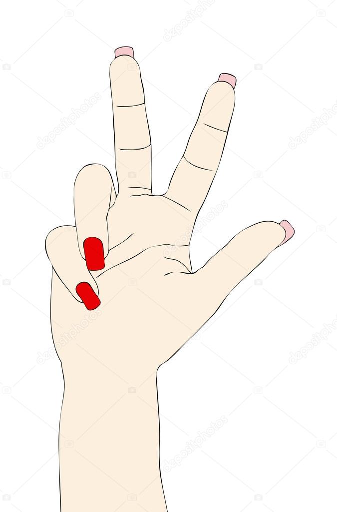 Signs and Symbols with the hands - The Three — Stock Photo © francofox ...