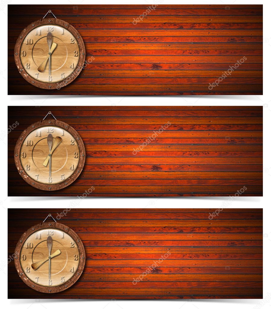 Breakfast Lunch Dinner Headers Clock Stock Photo by ©catalby 13170244