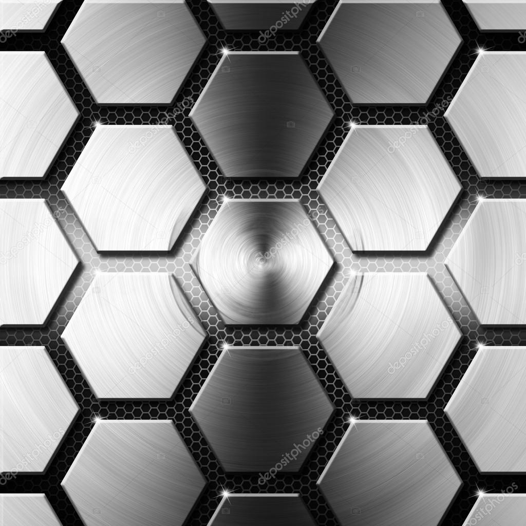 Metal Modern Background with Hexagons — Stock Photo © catalby #18809331