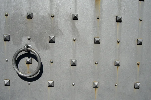 Metal Door with Nails and Rivets - Stock Image - Everypixel