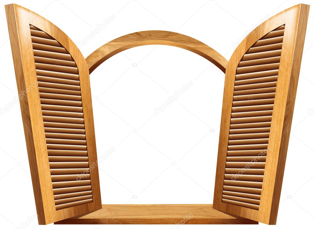 Wooden Open Window — Stock Photo © catalby #46468487