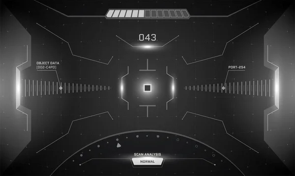 Hud Futuristic Control Panel Technology Head Display Target Screen Gui Stock Vector by ...