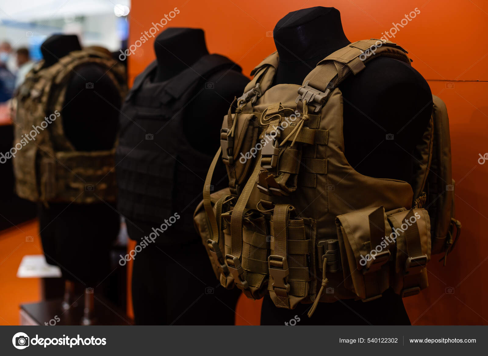 Mannequin in army uniform and equipment. Safety helmet and goggles ...