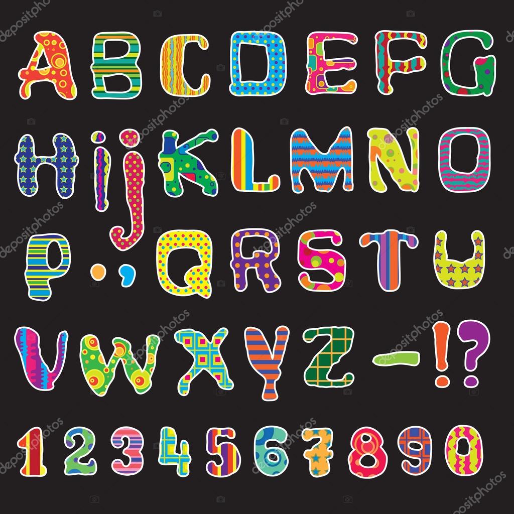 Colorful letters Stock Vector Image by ©Rud-Volha #17138203