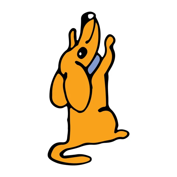 Friendly little dog. Drawing — Stock Vector © Rud-Volha #36924683