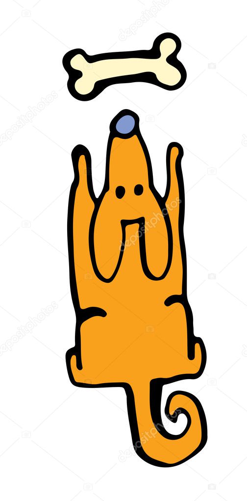 Friendly little dog. Drawing — Stock Vector © Rud-Volha #36924683