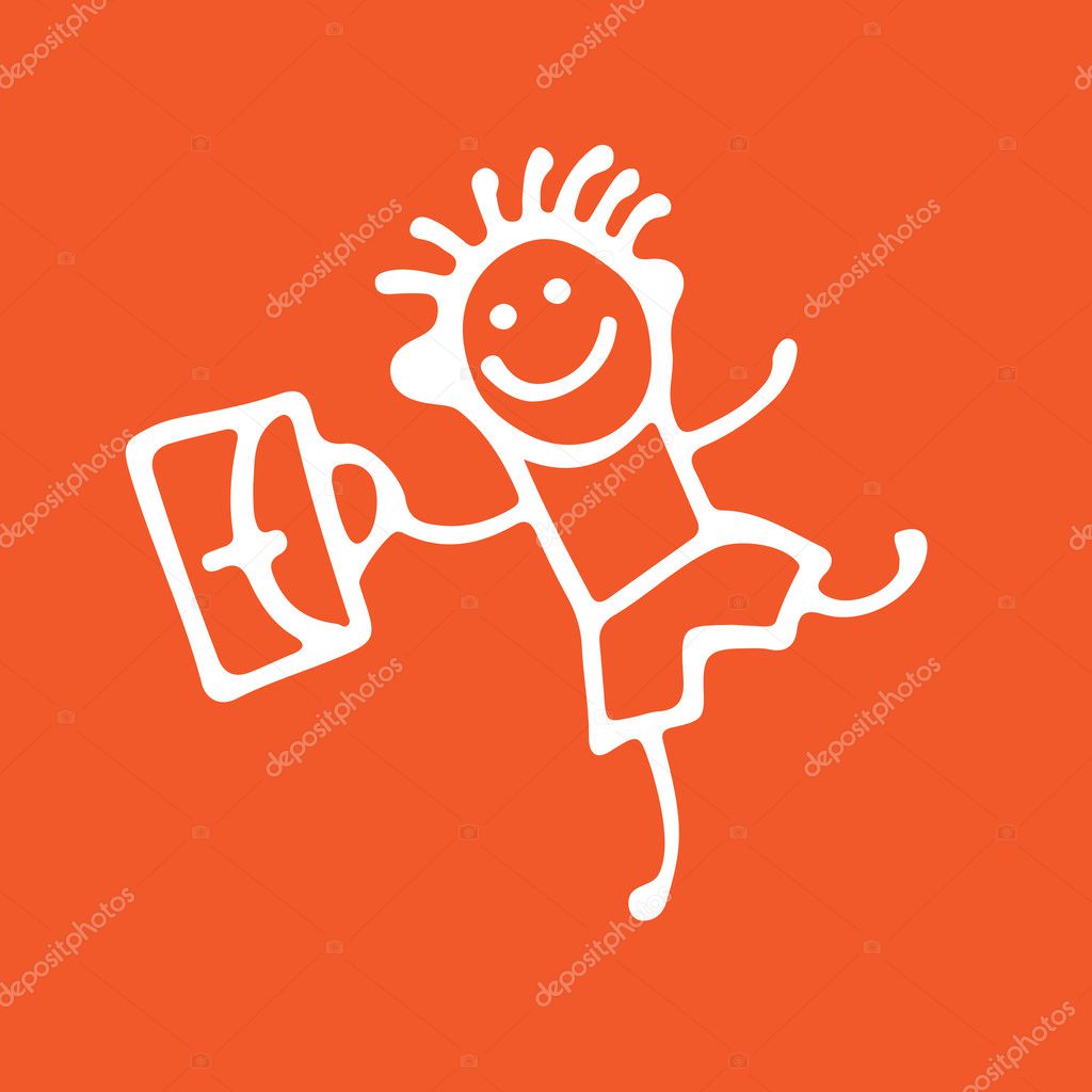 Pequeño niño icono. Vector de Stock de ©Rud-Volha 39702537