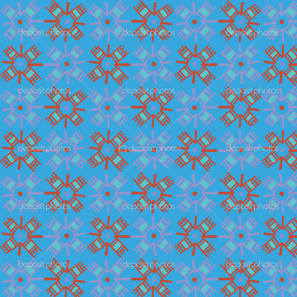 Ethnic drawing retro pattern. Stock Vector Image by ©Rud-Volha #39703593