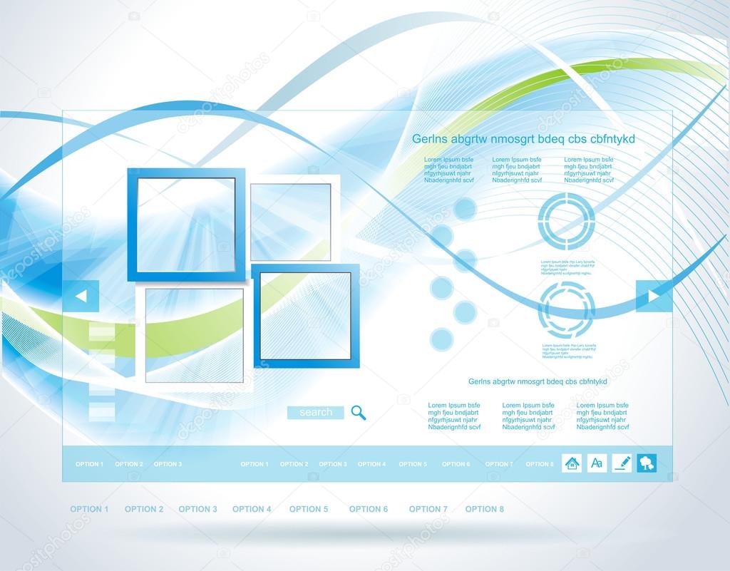 Modern blue website template Stock Vector Image by ©Success_ER #23150318