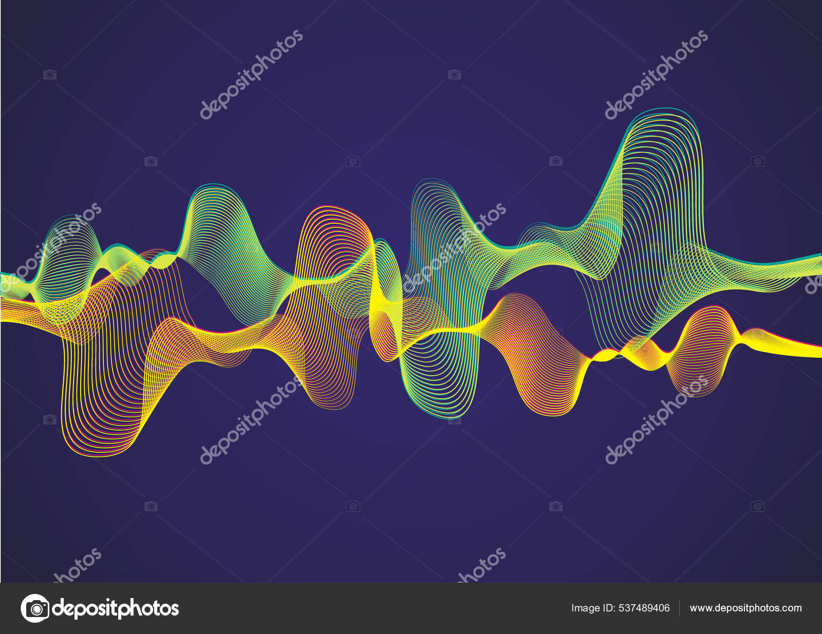 Líneas Onduladas Girando Movimiento Rápido Fondo Con Onda Sonora Color ...