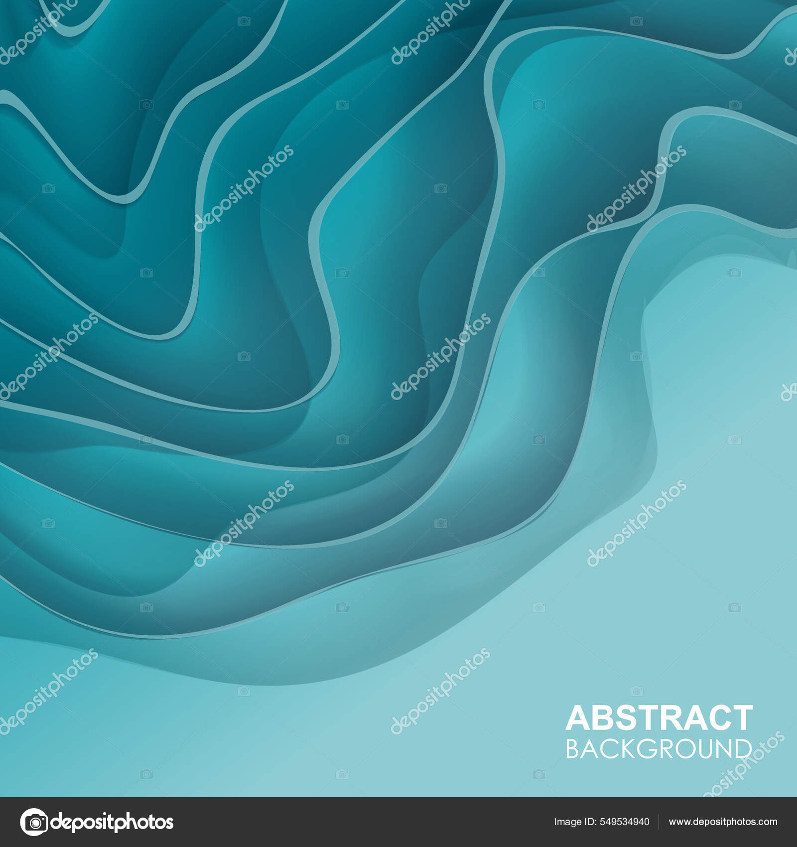 Abstract Vector Background Blue Transparent Waves Stock Vector by ...