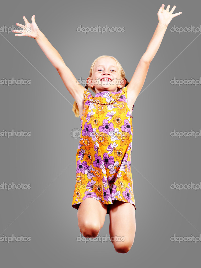 Girl jumping Stock Photo by ©Khakimullin 17340651