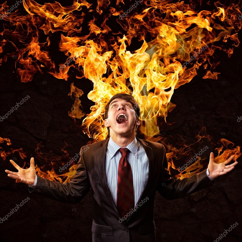 Violent man — Stock Photo © Khakimullin #34989523