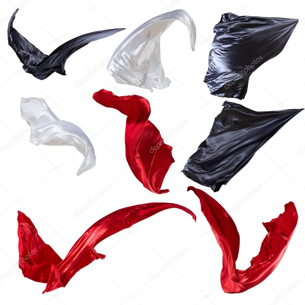 Collection curly pieces of cloth — Stock Photo © Khakimullin #36426207