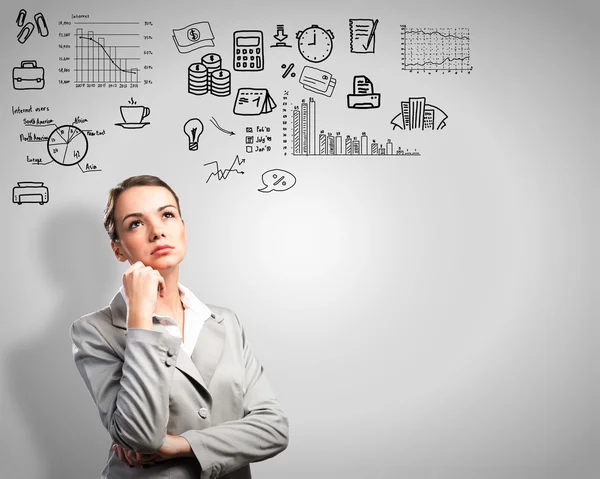 Thinking business woman Stock Photos, Royalty Free Thinking business ...