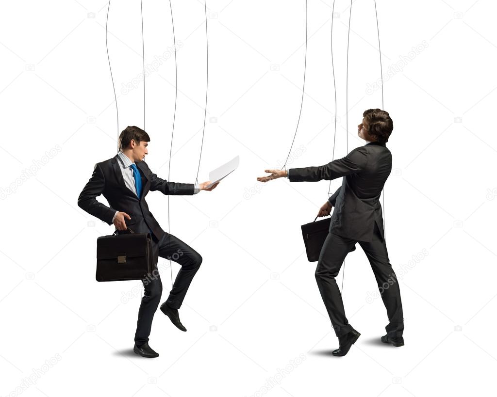Business puppets — Stock Photo © Khakimullin #43835409