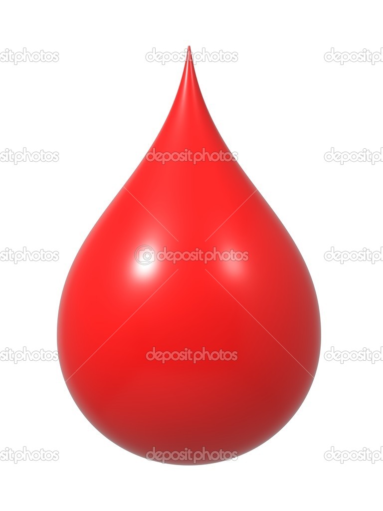 Drop of Blood Isolated on White. — Stock Photo © tashatuvango #17461985