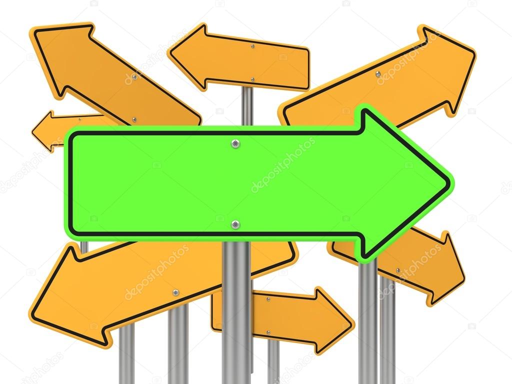 Directional Arrow Road Sign. Stock Illustration by ©tashatuvango #18550867