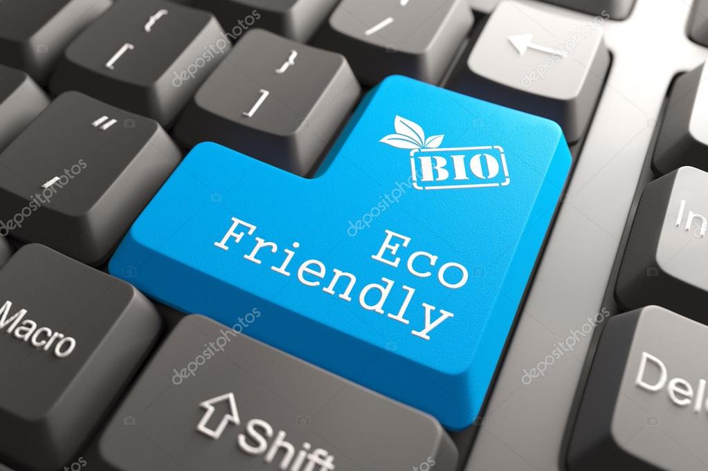 Keyboard with Eco Friendly Button. Stock Photo by ©tashatuvango 25510479
