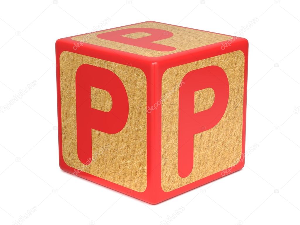 Letter P on Childrens Alphabet Block. — Stock Photo © tashatuvango ...