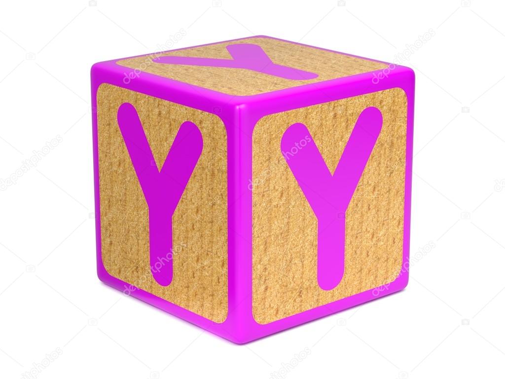 Letter Y on Childrens Alphabet Block. — Stock Photo © tashatuvango ...