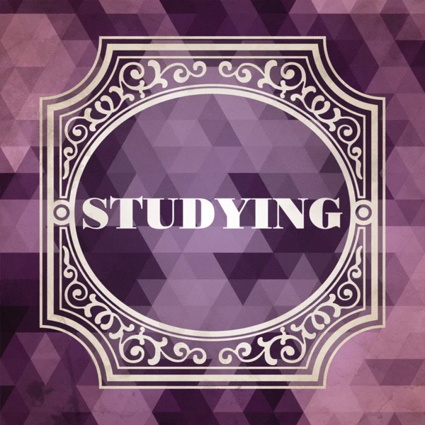 Studying Concept. Purple Vintage design. - Stock Image - Everypixel