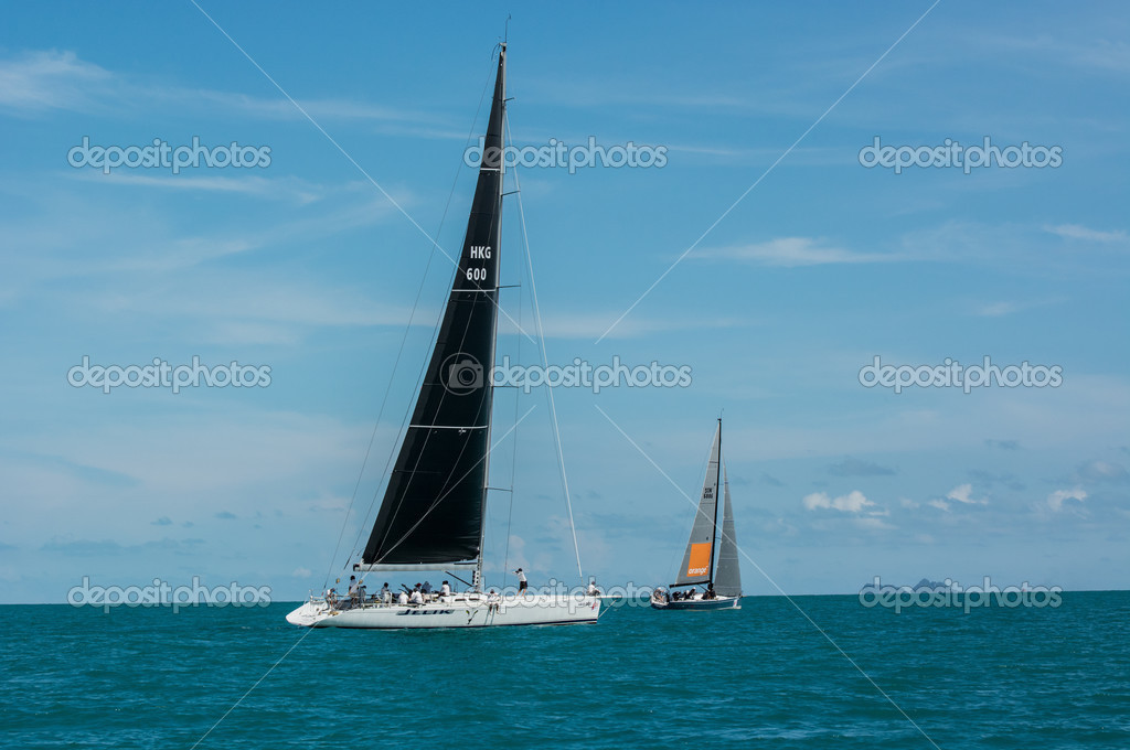 Racing yachts in a sea – Stock Editorial Photo © arztsamui #47931501