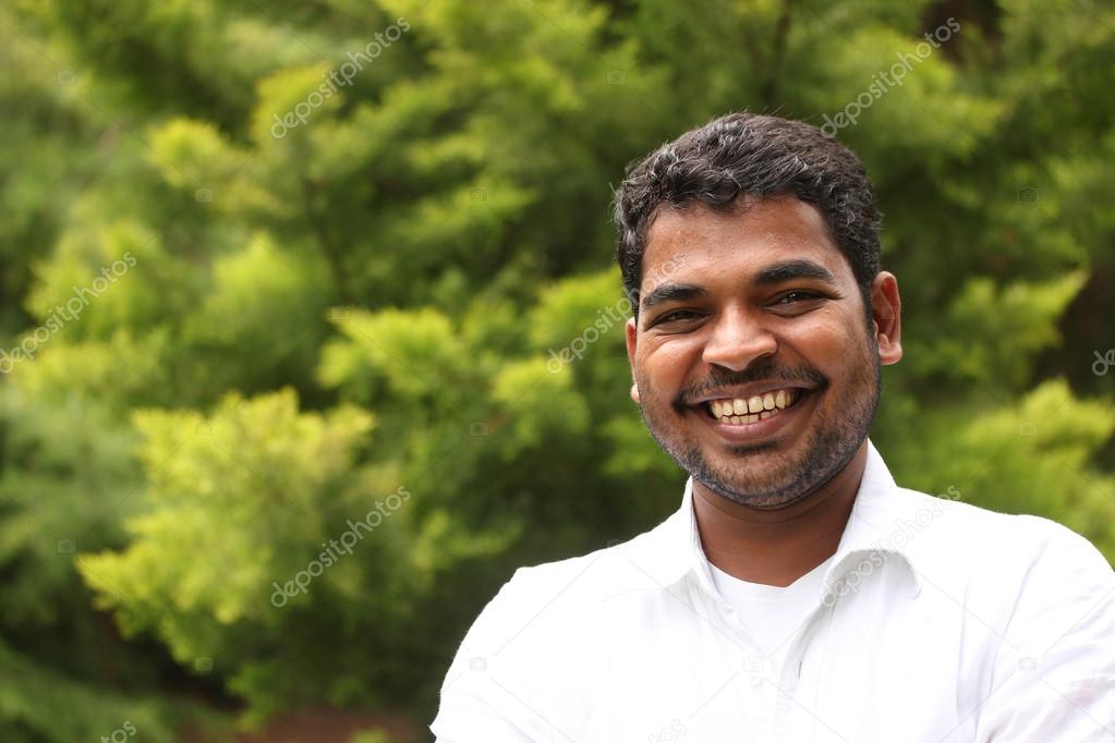 Close Up Image Of Happy Excited And Handsome Asian Indian Man Wit Stock