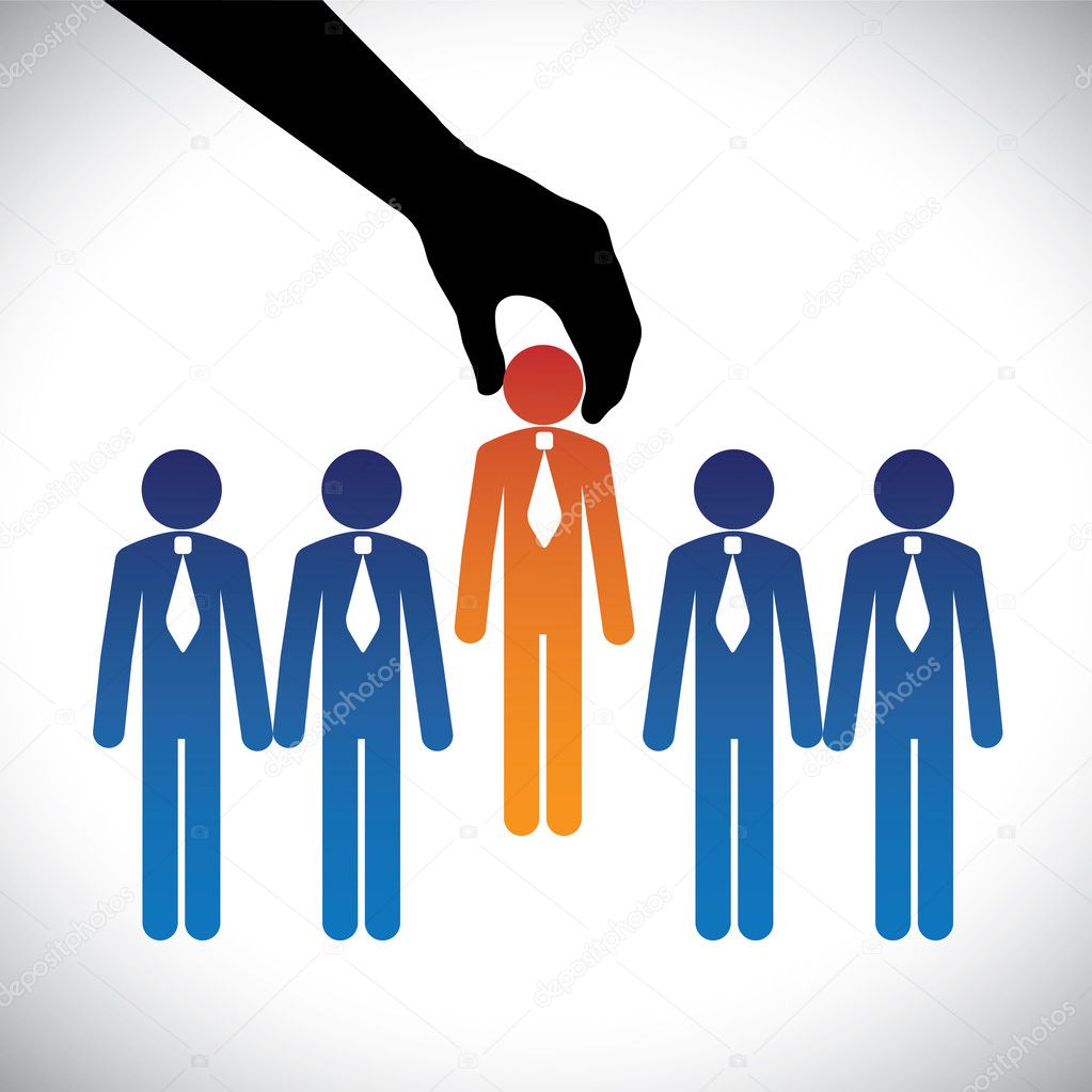 Concept vector graphic- hiring(selecting) the best job candidate ... Concept vector graphic- hiring(selecting) the best job candidate ...