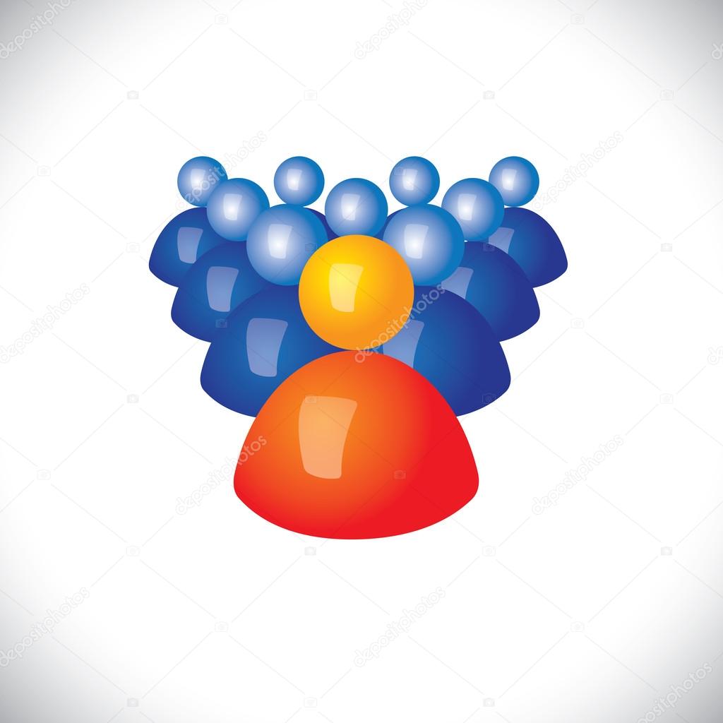 Colorful 3d icons or signs of army of soldiers & commander - vec Stock ...