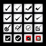 Tick mark or right sign vector icons collection set. Stock Vector Image ...