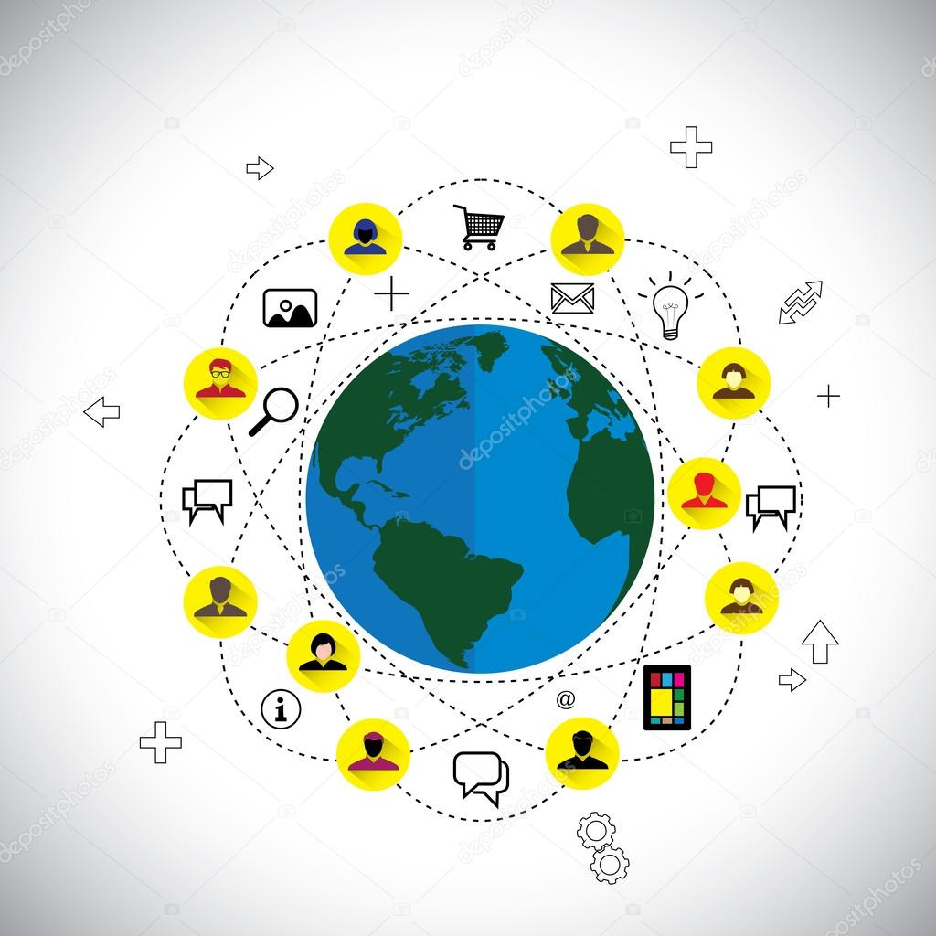 Social media & network concept vector made of flat design icons Stock ... Social media & network concept vector made of flat design icons Stock ...