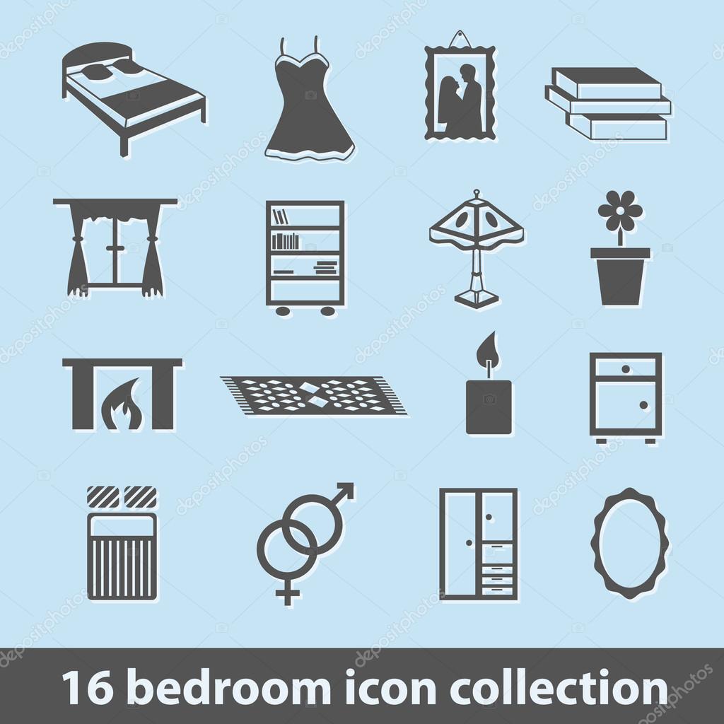 Bedroom icons — Stock Vector © glorcza #13838350 Bedroom icons — Stock Vector © glorcza #13838350