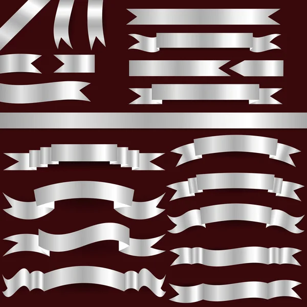 3,801 Silver ribbons Vector Images, Silver ribbons Illustrations ...