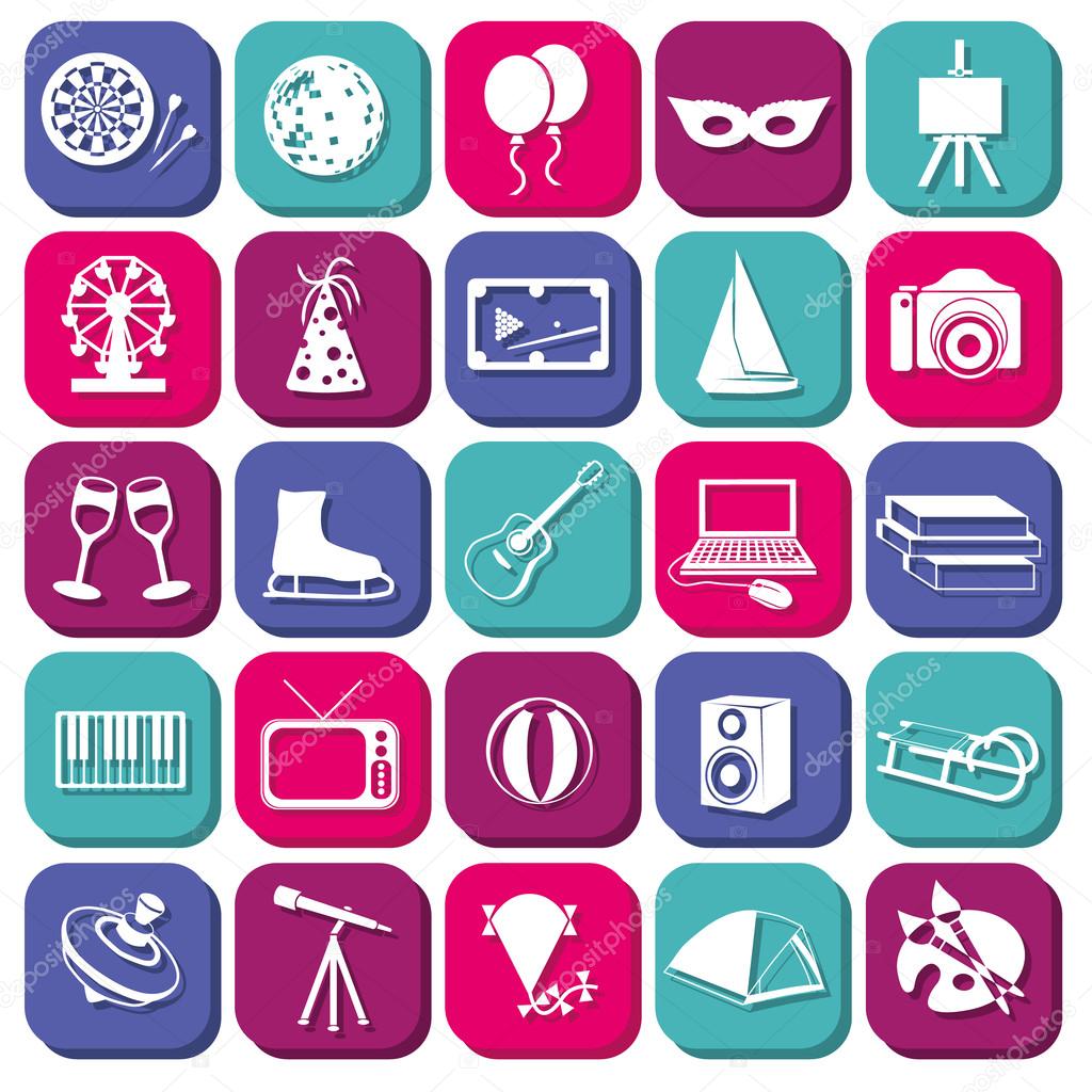 Entertainment icons — Stock Vector © glorcza #20054737