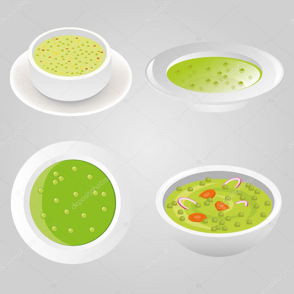 Pea soup collection Stock Vector Image by ©glorcza #20054765