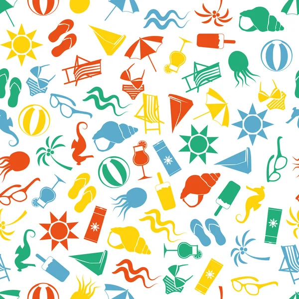 Seamless beach pattern Vector Art Stock Images | Depositphotos