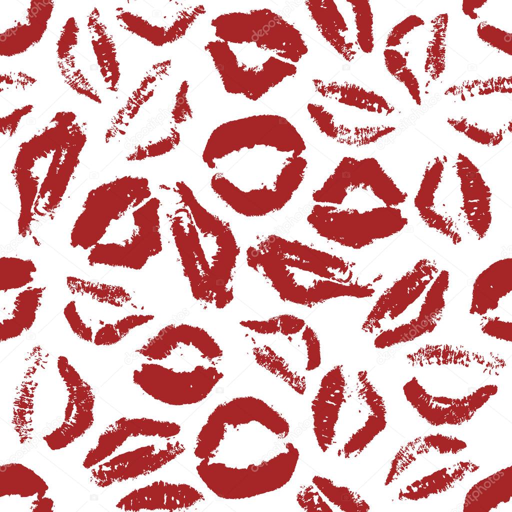 Red Lips Seamless Pattern — Stock Vector © Glorcza 40643731