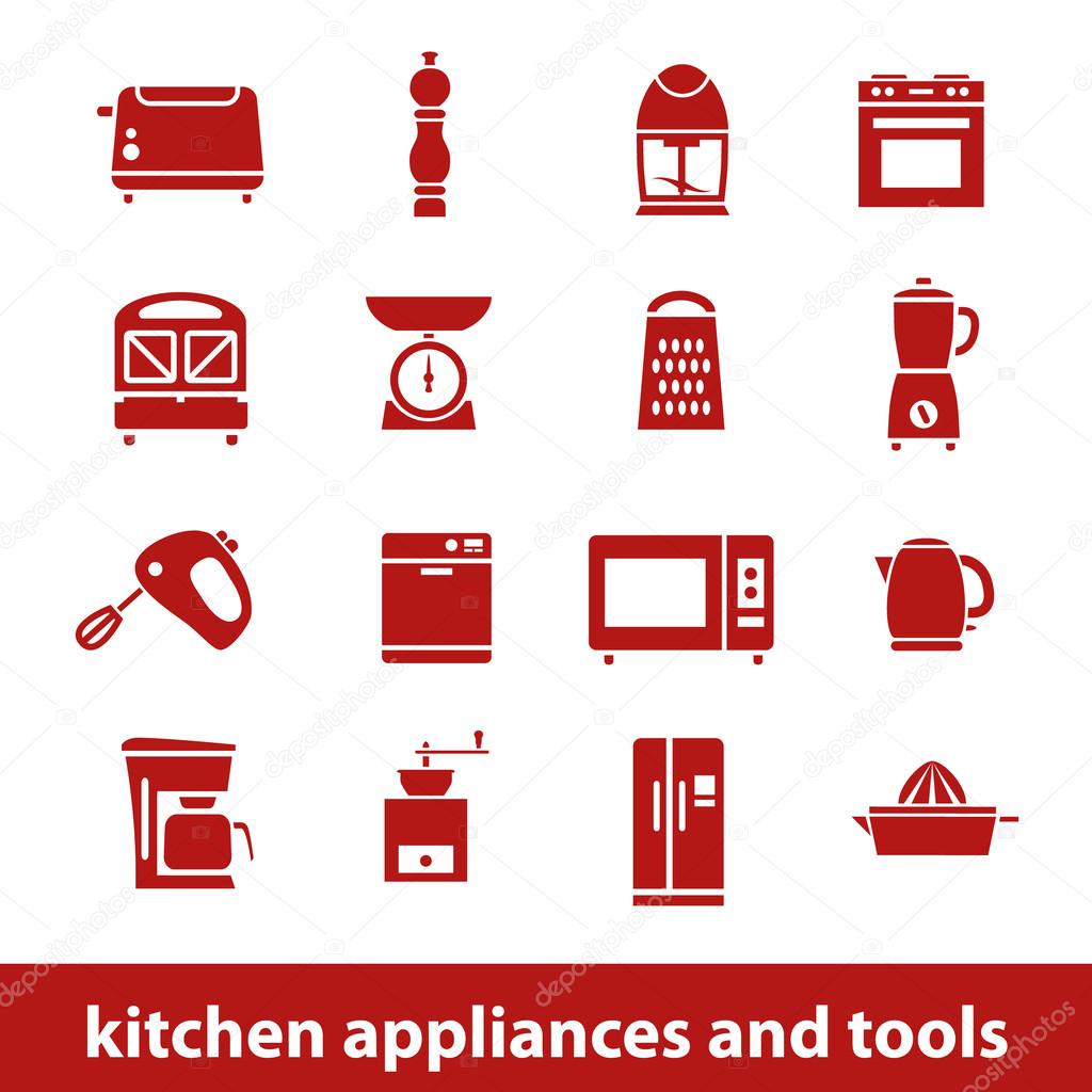 Kitchen appliances and tools icons Stock Vector Image by ©glorcza #46258125