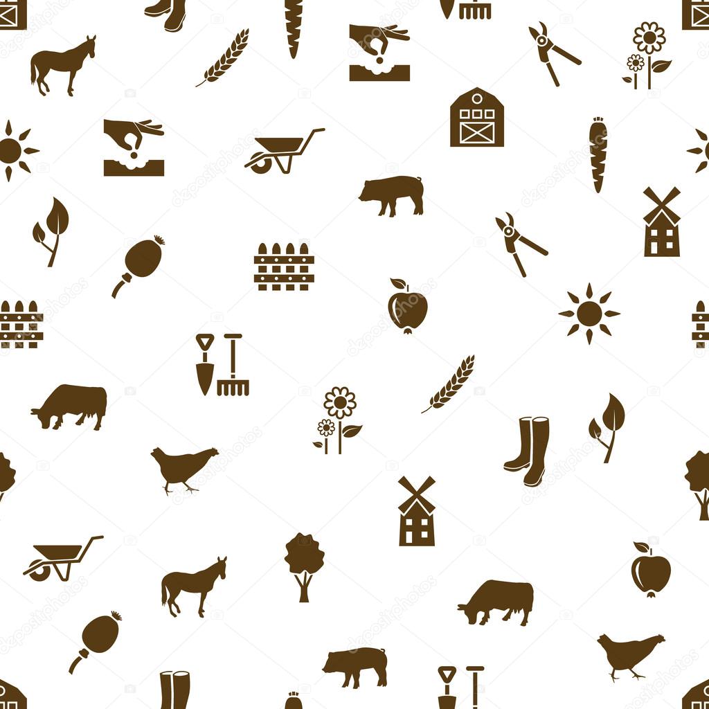 Farm seamless pattern Stock Vector Image by ©glorcza #47030587