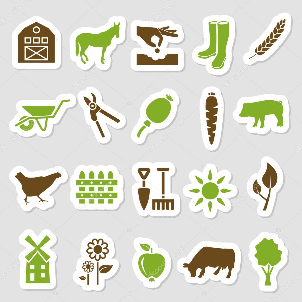 Farm stickers Stock Vector Image by ©glorcza #47843755