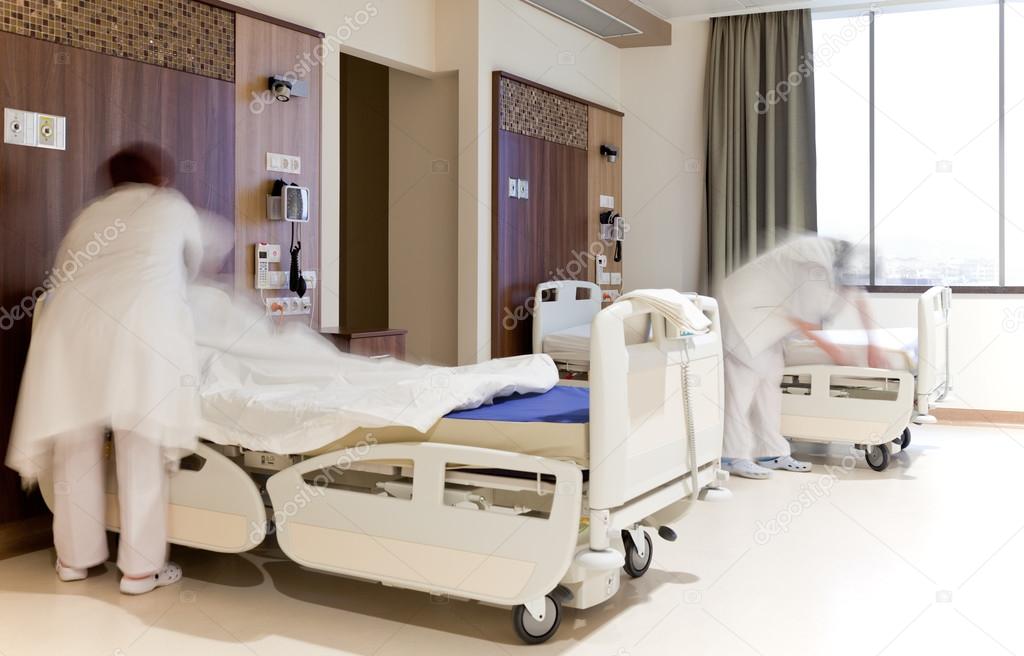 Fixing hospital beds room Stock Photo by ©vilevi 22393525