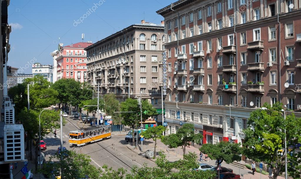 Sofia street view bulgaria – Stock Editorial Photo © vilevi #31036601