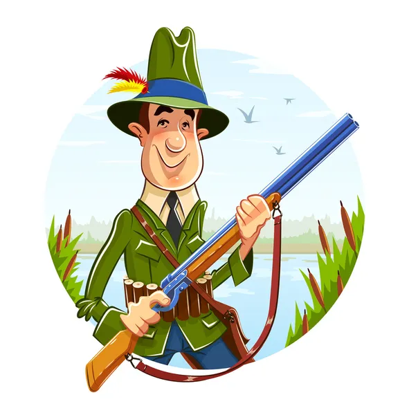 ᐈ Cartoon hunter stock vectors, Royalty Free hunter man illustrations ...