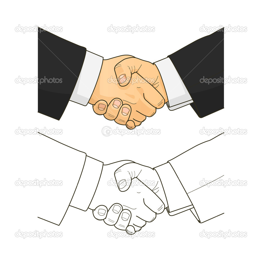 Male handshake Stock Vector Image by ©aleksangel #48539765