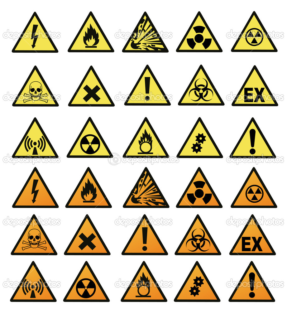 Chemical hazard signs illustration — Stock Photo © nezezon #18736319